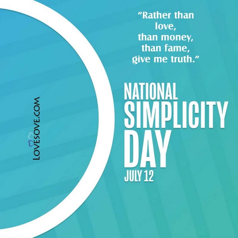 Happy National Simplicity Day Quotes, Best Status Simplicity Day ...